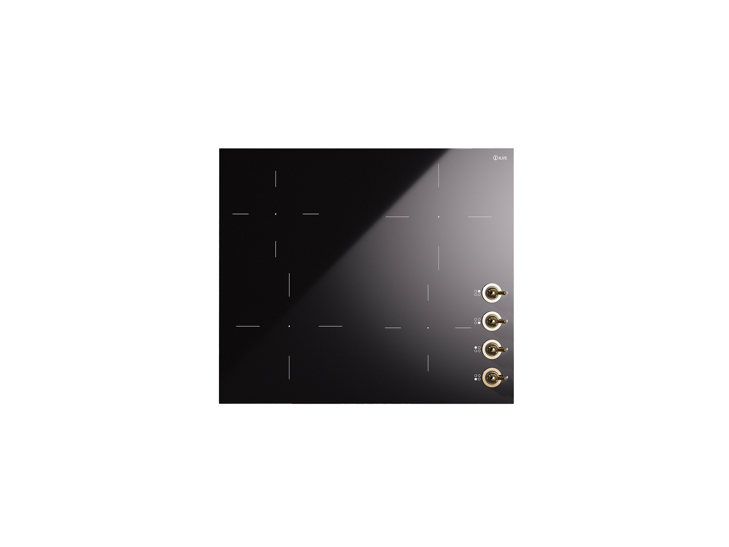 4-zone induction hob with knobs - ILVE