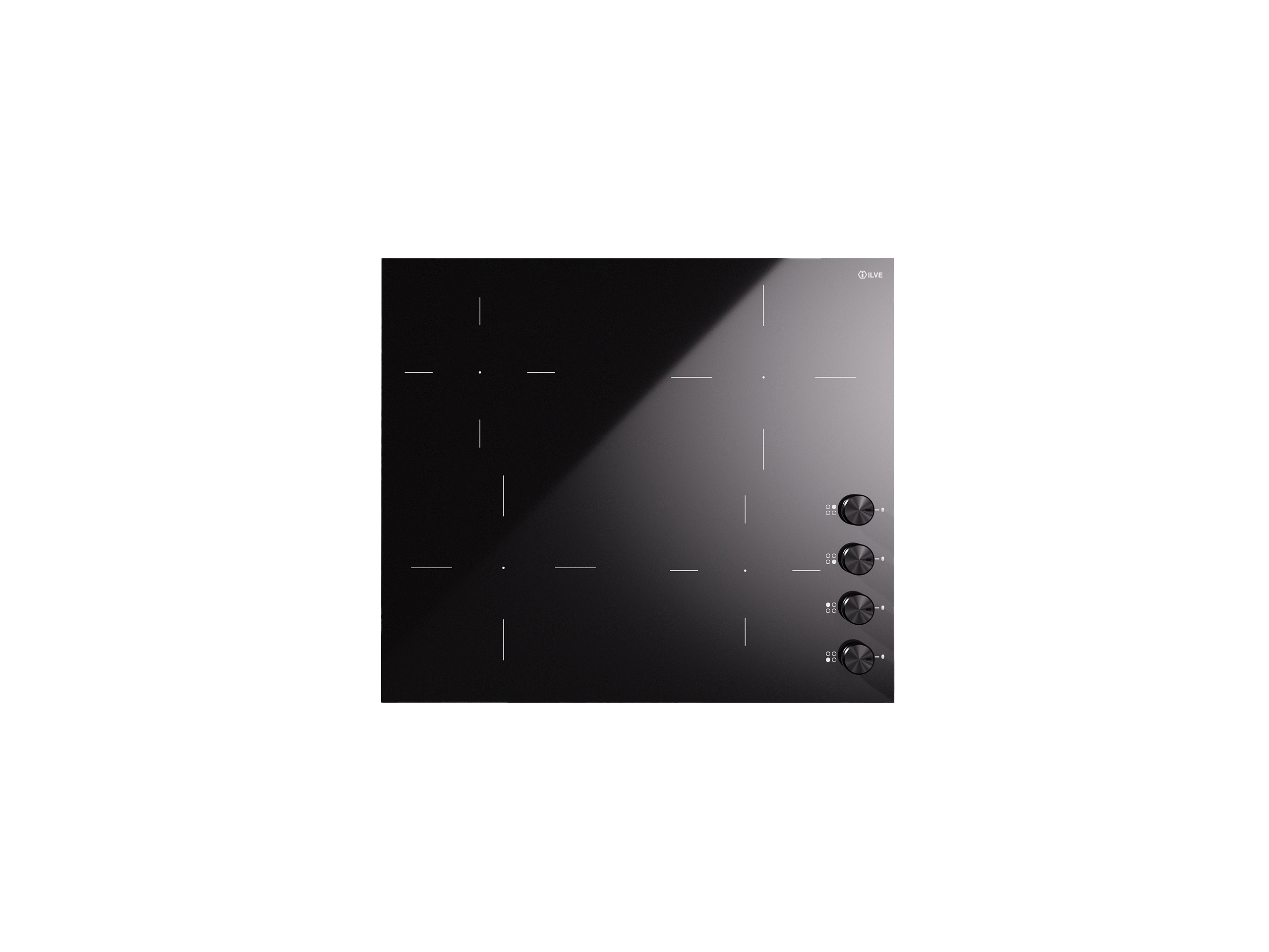 4-zone induction hob with knobs - ILVE